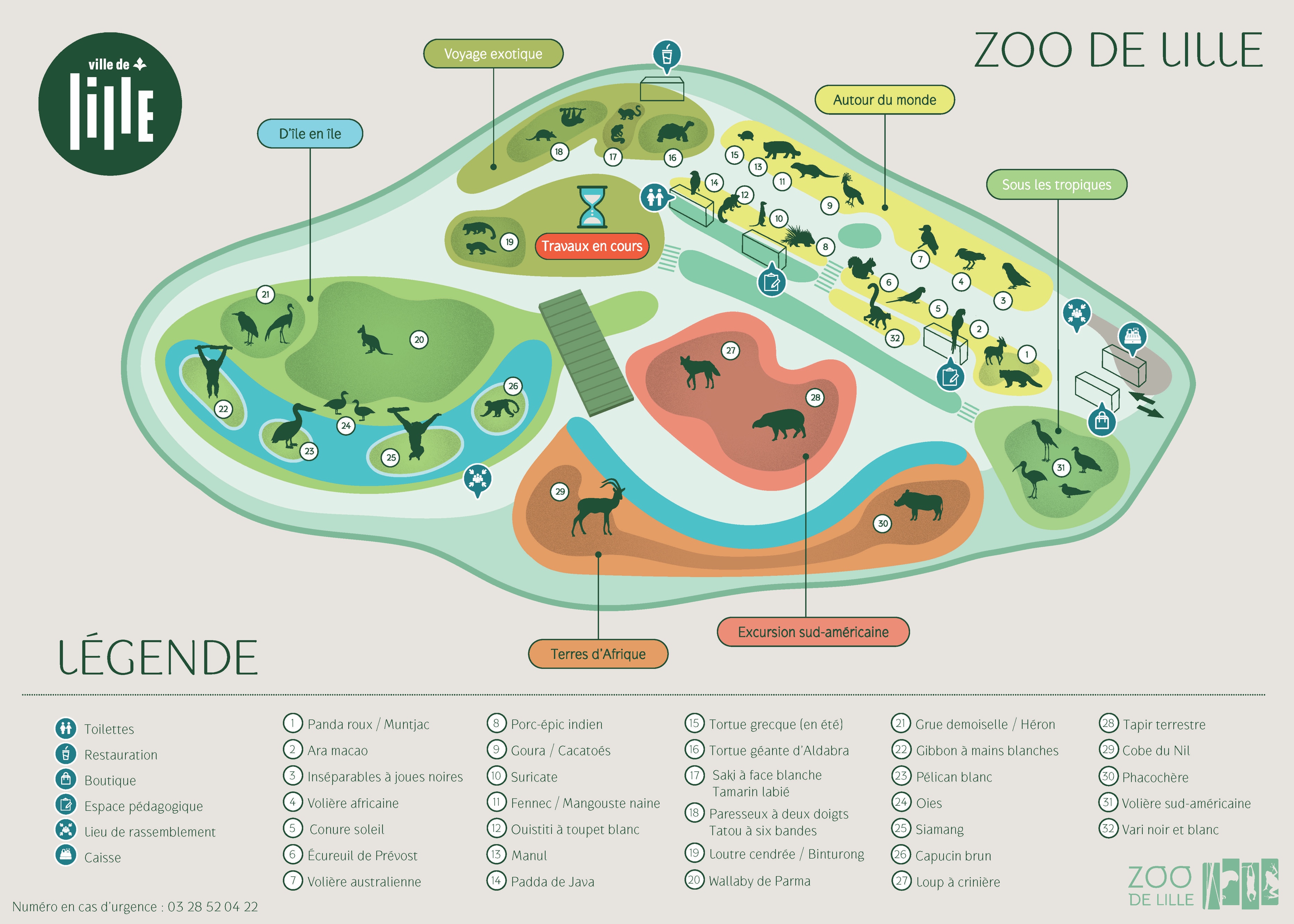 Le plan du zoo / Préparez votre visite / Zoo de Lille - www.lille.fr/Zoo-de-Lille